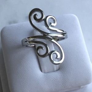 Jewelry | Elegant Swirl Silver Ring | Poshmark